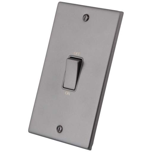 M2 Decorative 45A DP 2 Gang Vertical Switch Grey Insert Gunmetal (6105 ...