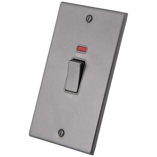 M2 Decorative 45A DP 2 Gang Vertical Switch with Neon Grey Insert ...