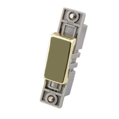 M2 Decorative 10A Double Pole Switch Module Polished Brass (6150-050) | CEF