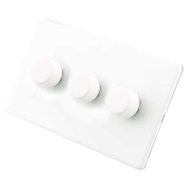 M2 Decorative Screwless 400W 3 Gang Trailing Edge LED Dimmer Painted ...