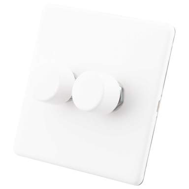 M2 Decorative Screwless 400W 2 Gang Intelligent Dimmer Painted Matt ...