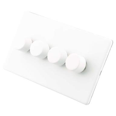 M2 Decorative Screwless 400W 4 Gang Intelligent Dimmer Painted Matt ...