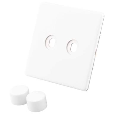 M2 Decorative Screwless 2 Gang Unfurnished Dimmer Plate Painted Matt ...