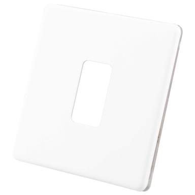 M2 Decorative Screwless 1 Gang Grid Front Plate Painted Matt White ...