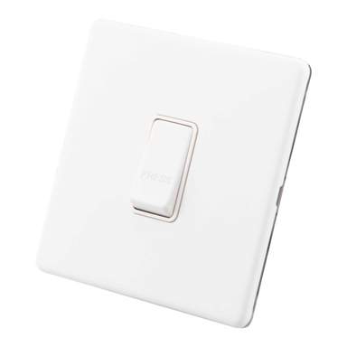 M2 Decorative Screwless 10A 1 Gang 2 Way Retractive Switch White Insert ...