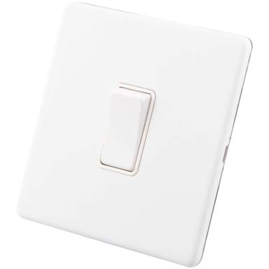 M2 Decorative Screwless 20A DP Switch White Insert Painted Matt White ...