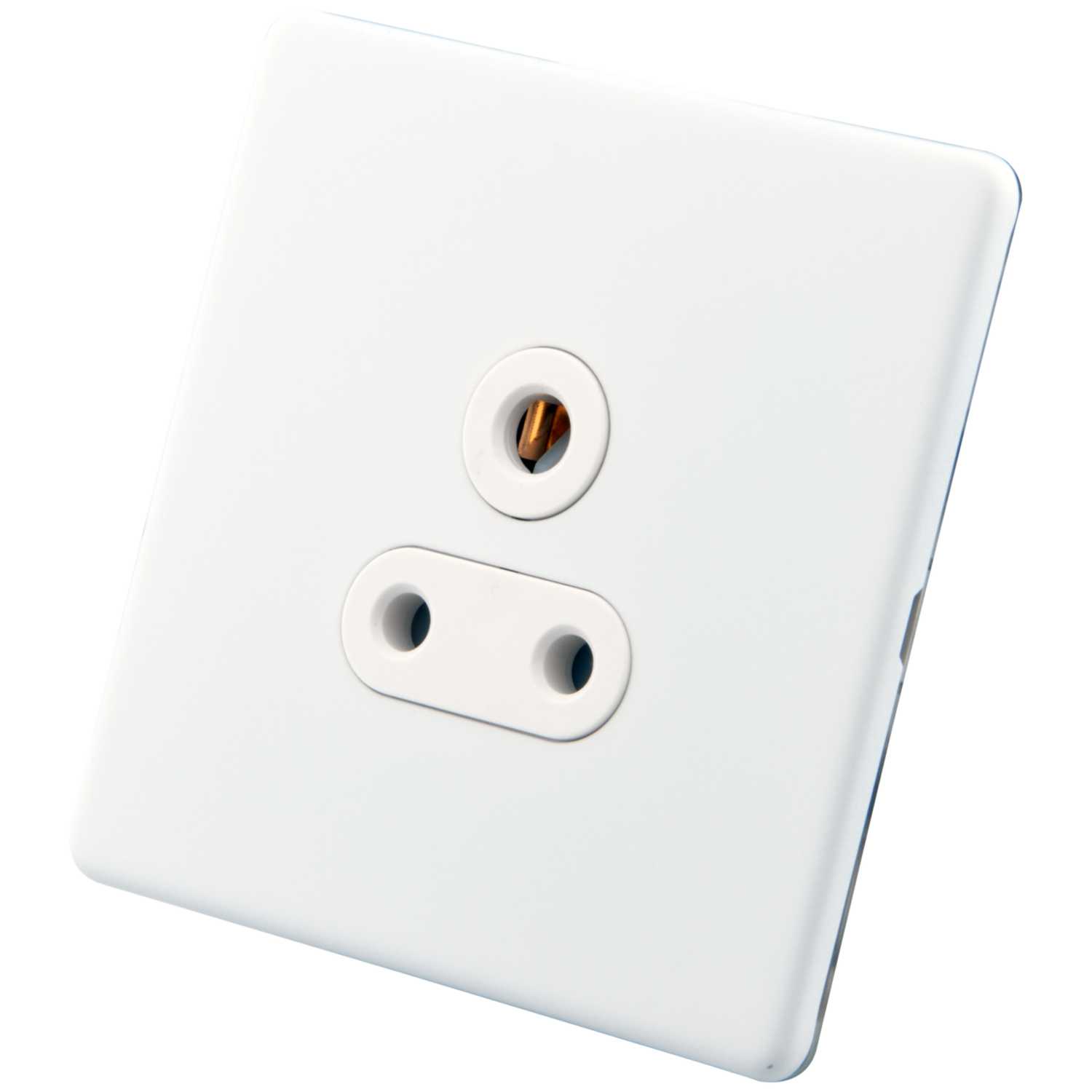 M2 Decorative Screwless 5A 1 Gang Unswitched Socket White Insert ...