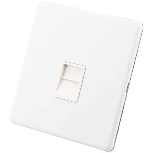 M2 Decorative Screwless 1 Gang Master Socket Telephone White Insert ...