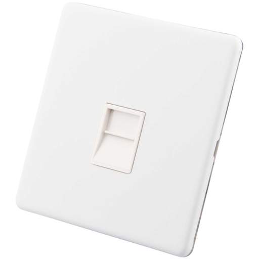 M2 Decorative Screwless 1 Gang Secondary Telephone Socket White Insert ...
