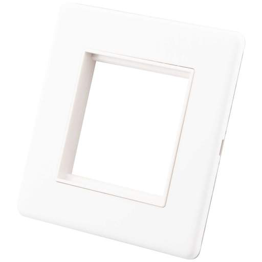M2 Decorative Screwless 1 Gang 2 Euro Module Face Plate White Insert ...