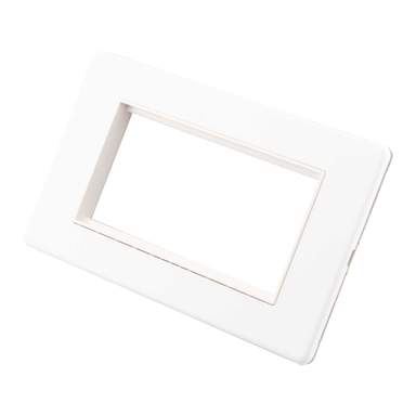 M2 Decorative Screwless 2 Gang 4 Euro Module Face Plate White Insert ...
