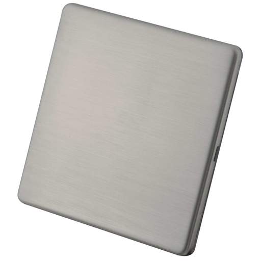 M2 Decorative Screwless 1 Gang Blank Plate Brushed Stainless Steel ...