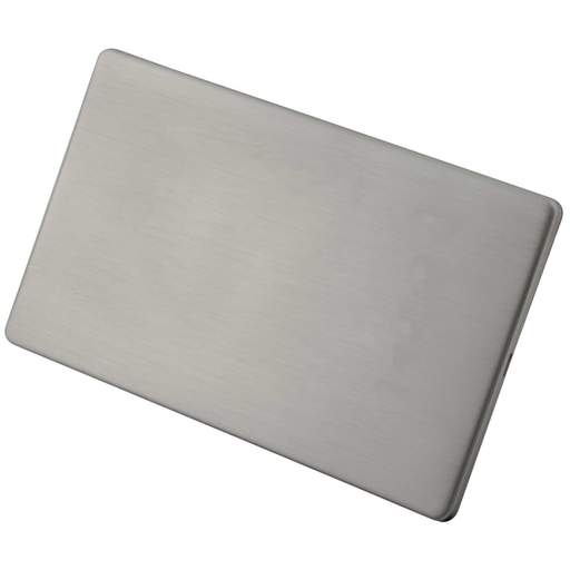 M2 Decorative Screwless 2 Gang Blank Plate Brushed Stainless Steel ...