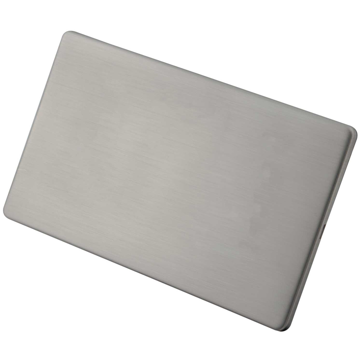 M2 Decorative Screwless 2 Gang Blank Plate Brushed Stainless Steel ...