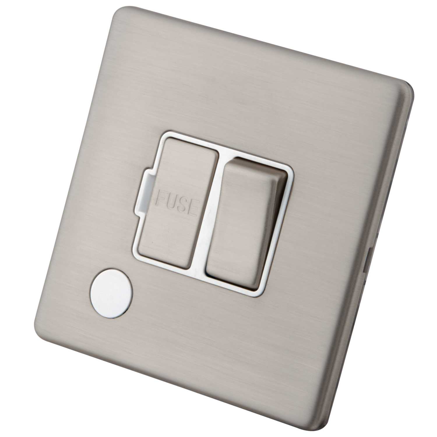 M2 Decorative Screwless 13A Switched Fused Spur with F/Outlet White ...