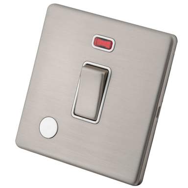 M2 Decorative Screwless 20A DP Switch with Neon and F/Outlet White ...