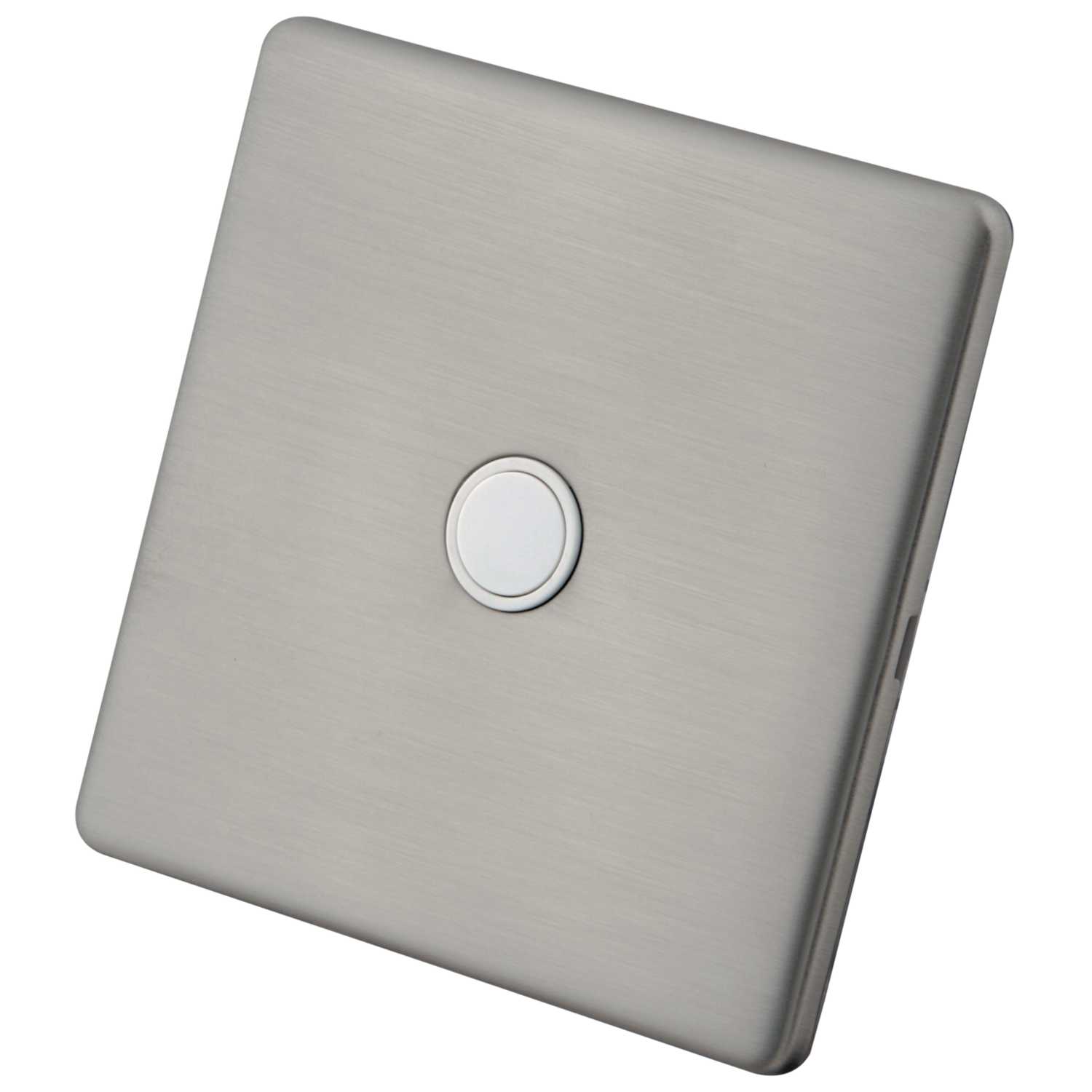 M2 Decorative Screwless 20A Flex Outlet White Insert Brushed Stainless ...