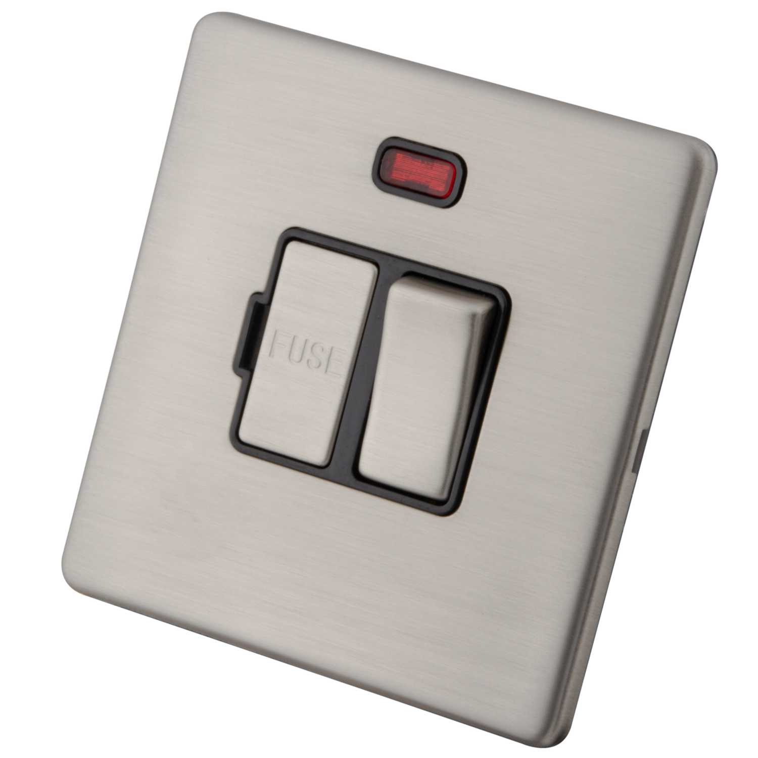 M2 Decorative Screwless 13A Switched Fused Spur with Neon Black Insert ...