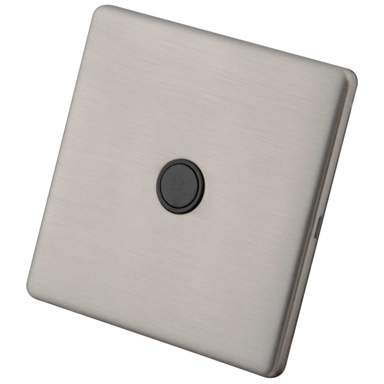 M2 Decorative Screwless 20A Flex Outlet Black Insert Brushed Stainless ...