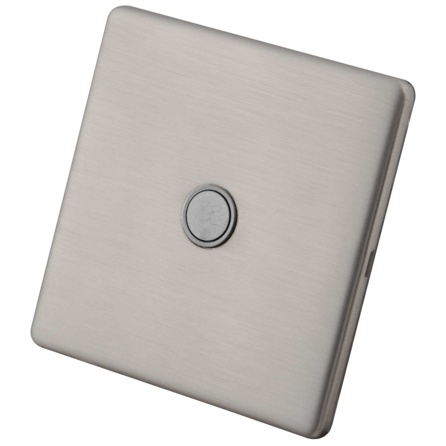 M2 Decorative Screwless 20A Flex Outlet Grey Insert Brushed Stainless ...