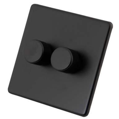 M2 Decorative Screwless 400W 2 Gang Intelligent Dimmer Painted Matt ...