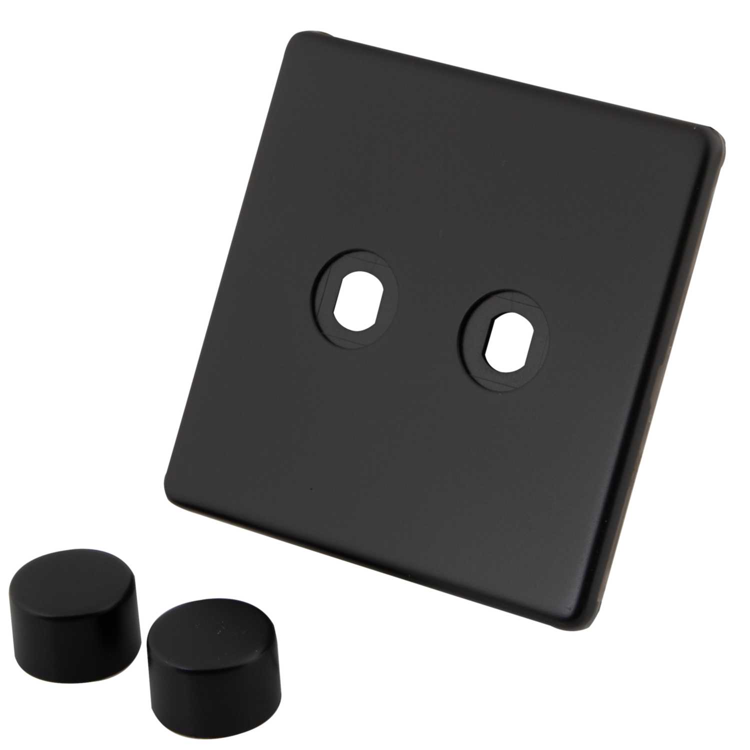 M2 Decorative Screwless 2 Gang Unfurnished Dimmer Plate Painted Matt ...