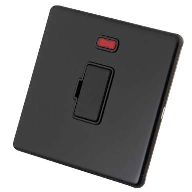 M2 Decorative Screwless 13A Unswitched Fused Spur with Neon Black ...