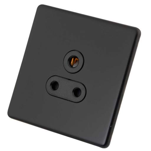 M2 Decorative Screwless 5A 1 Gang Unswitched Socket Black Insert ...