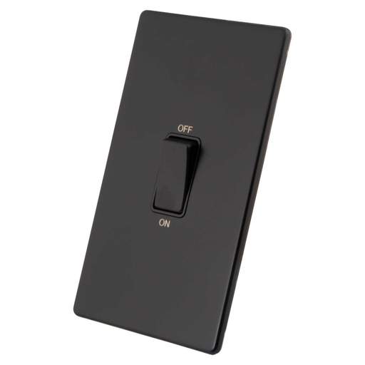 M2 Decorative Screwless 45A DP 2 Gang Vertical Switch Black Insert ...