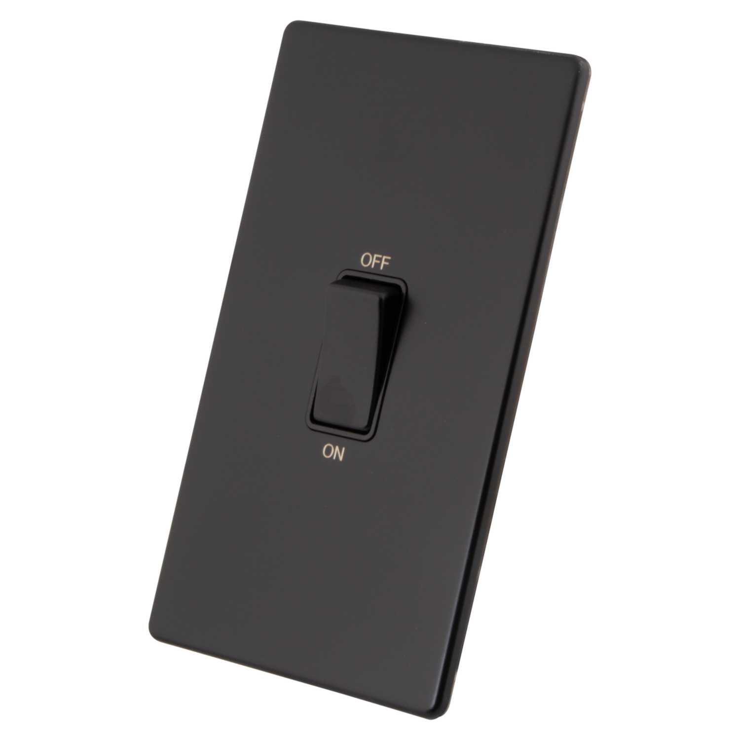 M2 Decorative Screwless 45A DP 2 Gang Vertical Switch Black Insert ...