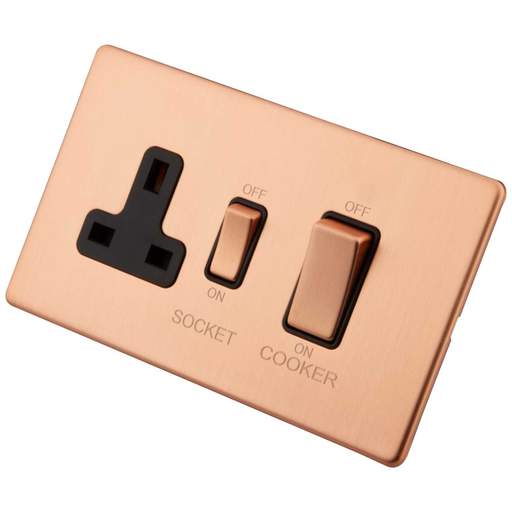 M2 Decorative Screwless 45A Cooker Control Unit Black Insert Copper ...