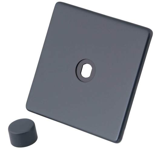 M2 Decorative Screwless 1 Gang Unfurnished Dimmer Plate Granite Blue ...