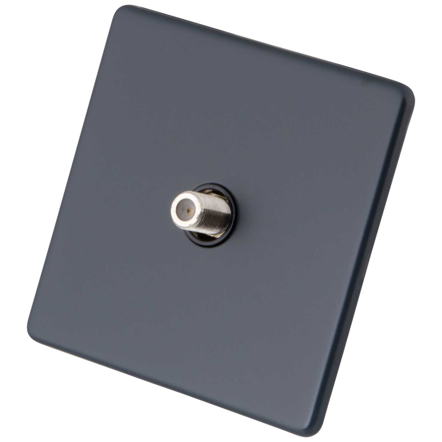 M2 Decorative Screwless 1 Gang Satellite Socket Black Insert Granite ...