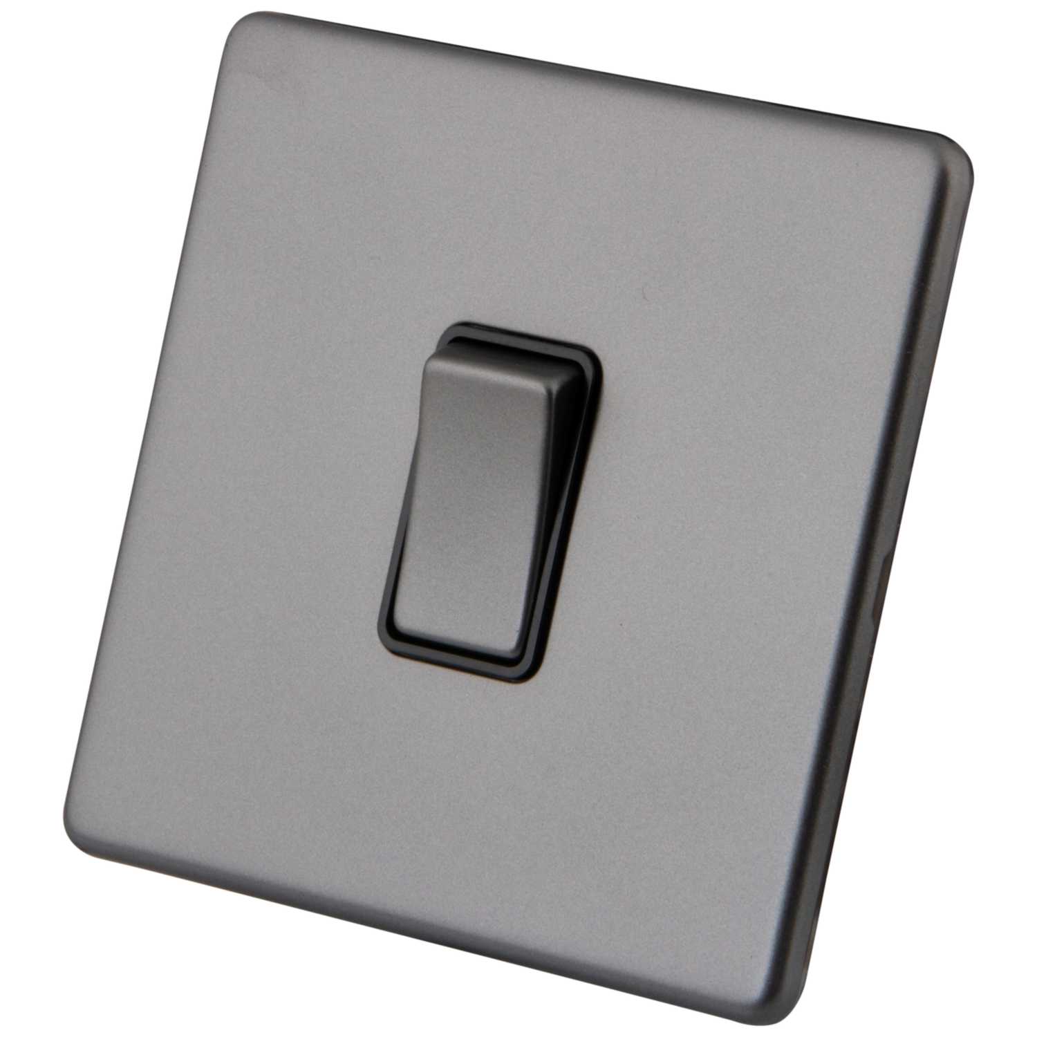 M2 Decorative Screwless 10A 1 Gang 2 Way Light Switch Black Insert ...