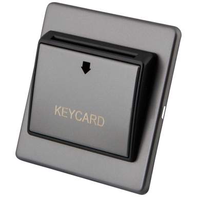 M2 Decorative Screwless 32A Key Card Switch Black Insert Gunmetal (6604 ...