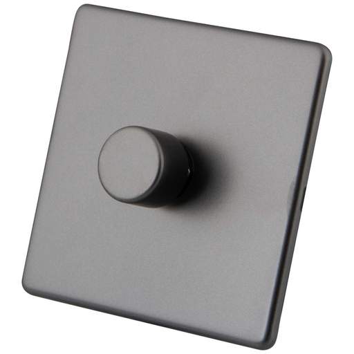 M2 Decorative Screwless 400W 1 Gang Leading Edge LED Dimmer Gunmetal ...