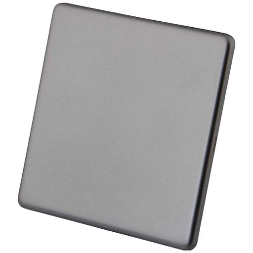 M2 Decorative Screwless 1 Gang Blank Plate Gunmetal (6604-030) | CEF