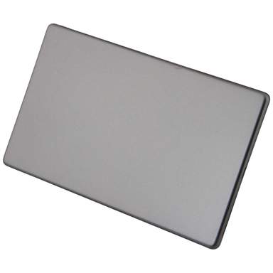 M2 Decorative Screwless 2 Gang Blank Plate Gunmetal (6604-031) | CEF