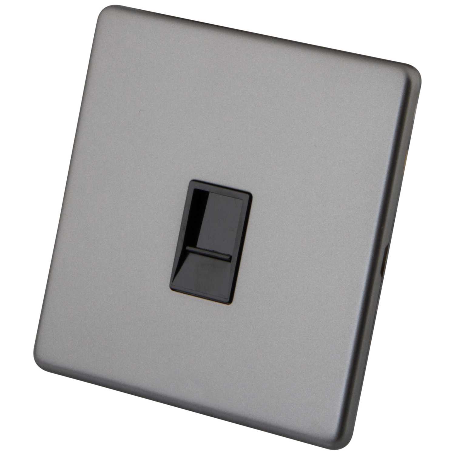 M2 Decorative Screwless 1 Gang RJ11 Telephone Outlet Black Insert ...