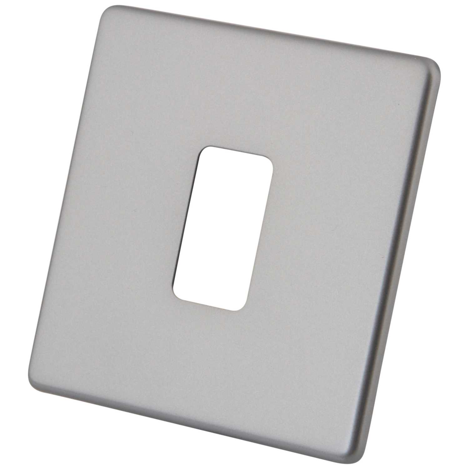 M2 Decorative Screwless 1 Gang Grid Front Plate Gunmetal (6604-350) | CEF