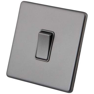 M2 Decorative Screwless 10A 1 Gang 2 Way Light Switch Grey Insert ...