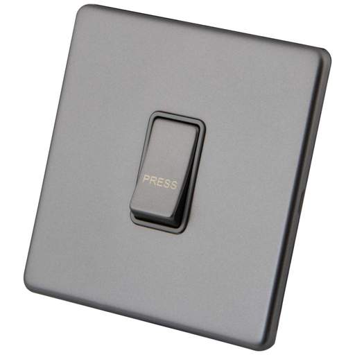 M2 Decorative Screwless 10A 1 Gang Retractive Switch Grey Insert ...