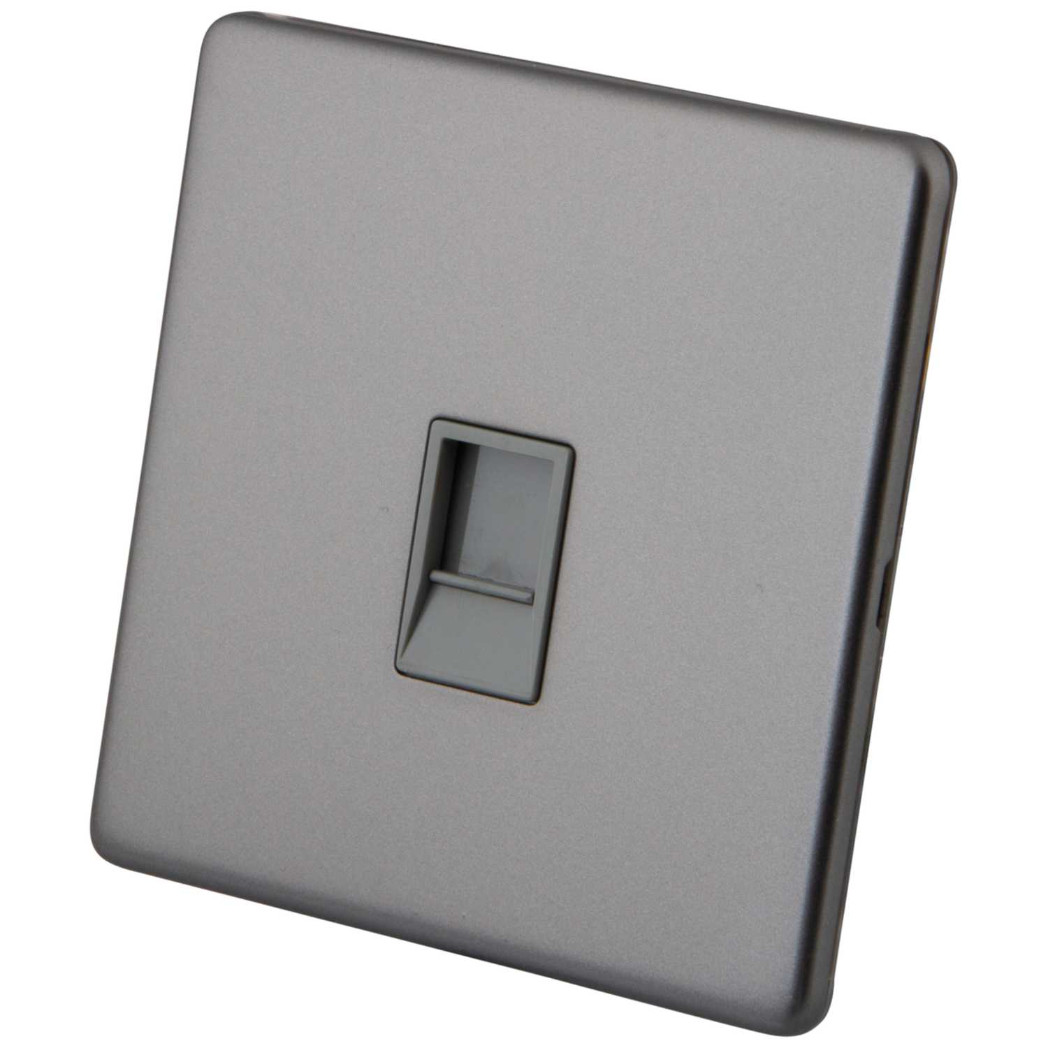 M2 Decorative Screwless 1 Gang RJ11 Telephone Outlet Grey Insert ...