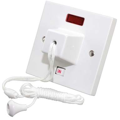 M2 Ceiling 45A DP 1 Way Ceiling Pull Switch with Neon White (7010-722 ...