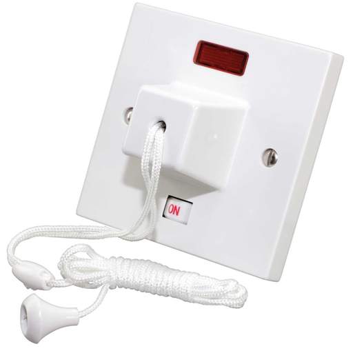 M2 Ceiling 45A DP 1 Way Ceiling Pull Switch with Neon White (7010-722 ...