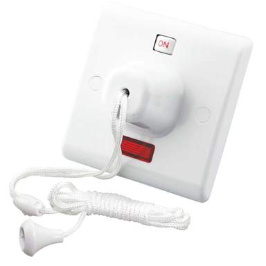 M2 Ceiling 50A DP 1 Way Ceiling Pull Switch with Neon White (7010-723) | CEF