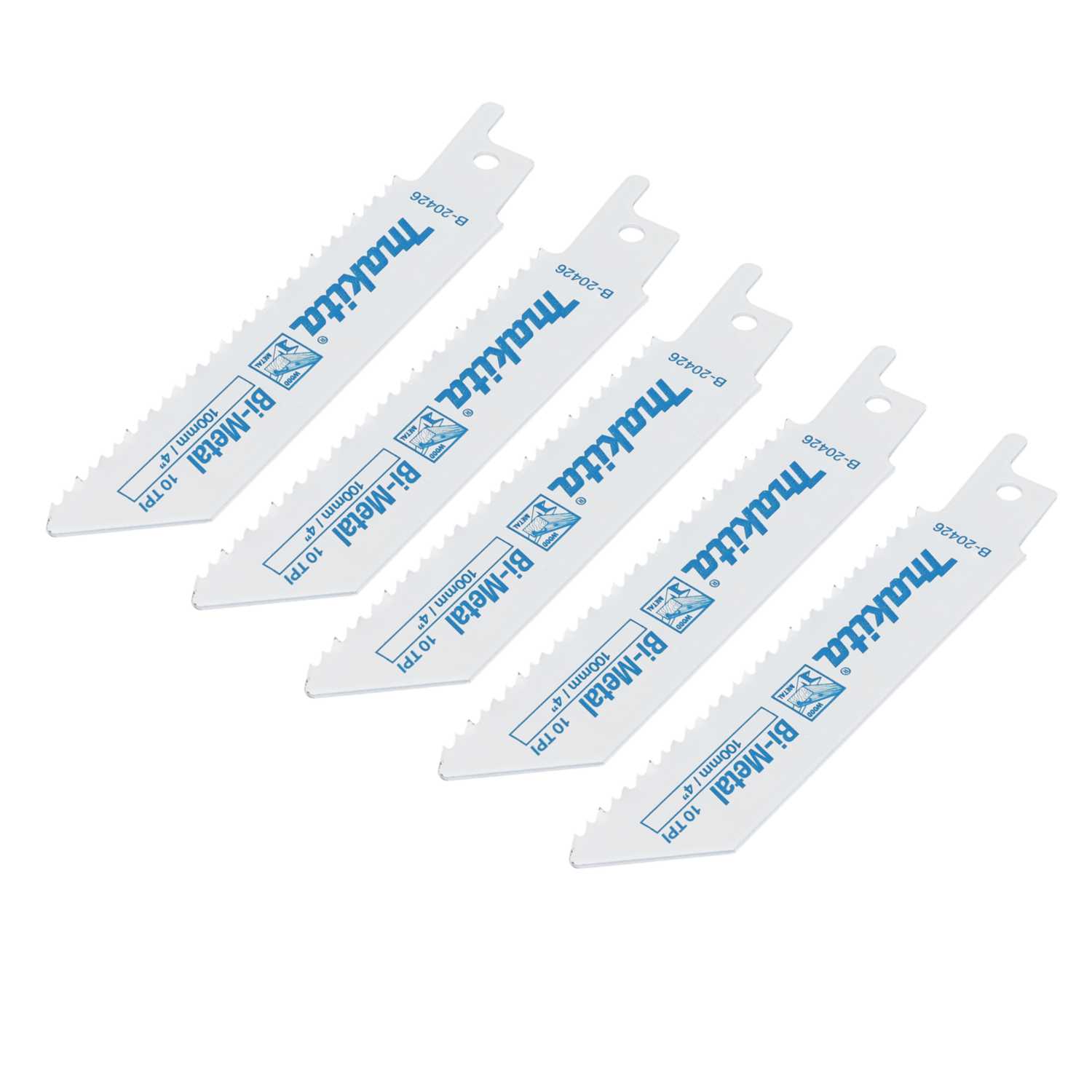 Makita 100mm 10TPi Reciprocating Saw Blades (Pack of 5) (B-20426) | CEF