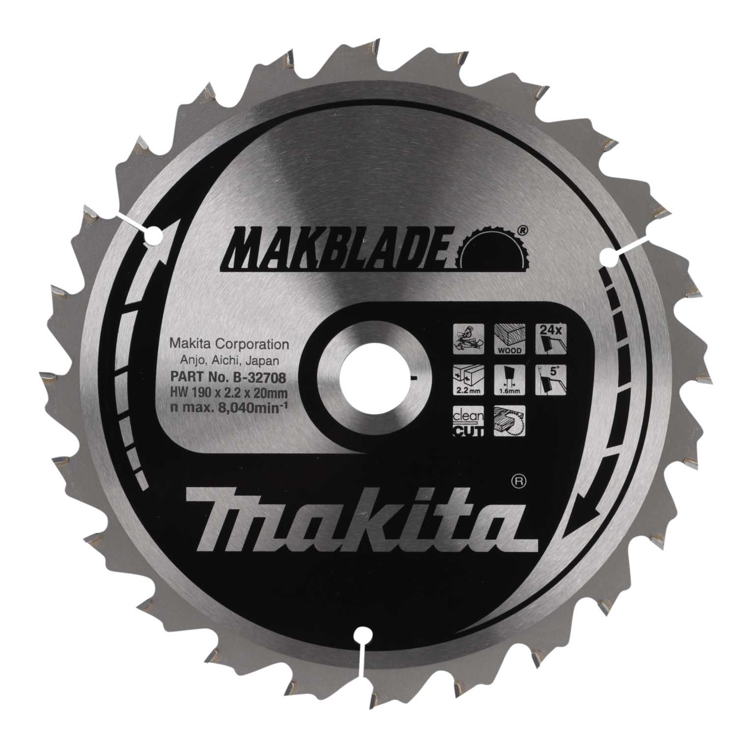 Makita 190mm Makblade Circular Mitre Saw Blade (B-32708) | CEF
