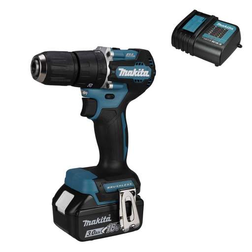 Makita DHP487SF 18V LXT Brushless Combi Drill with 1 x 3.0Ah Battery (DHP487SF) | CEF