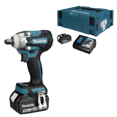 Makita DTW300RTJ 18V ½" LXT Impact Wrench with 2 x 5.0Ah Batteries ...